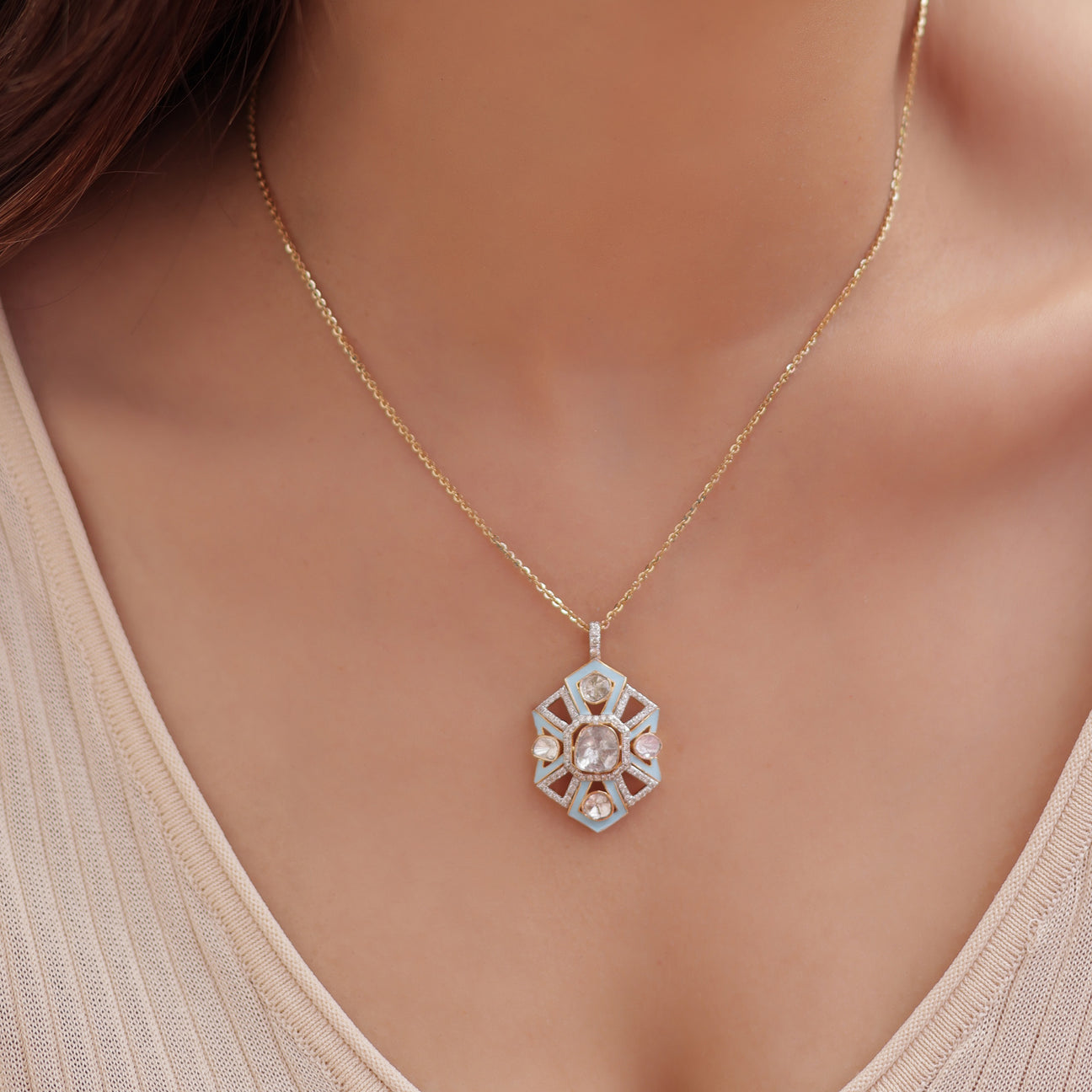 Beautiful Pendant Necklaces Collection | Shop Online – Polki Stories by ...